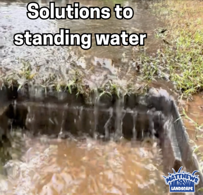Solutions to Standing Water - Matthews Landscape